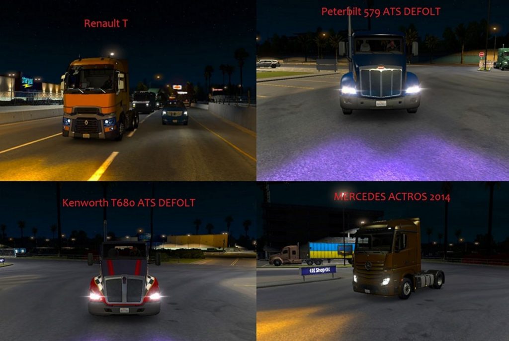 ATS 22 Trucks Xenon Gold Violet Pack v 2.0 Mod - ATS Mod | American ...