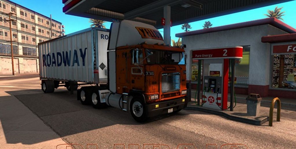 Freightliner FLB Yellow Fright System Skin Mod - ATS Mod | American ...