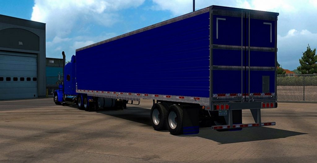 New Long Animation Blue Reefer Trailer Mod - ATS Mod | American Truck ...