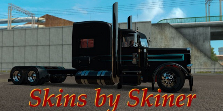Peterbilt 389 Black Metallic Stripes Skin for ATS - ATS Mod | American ...