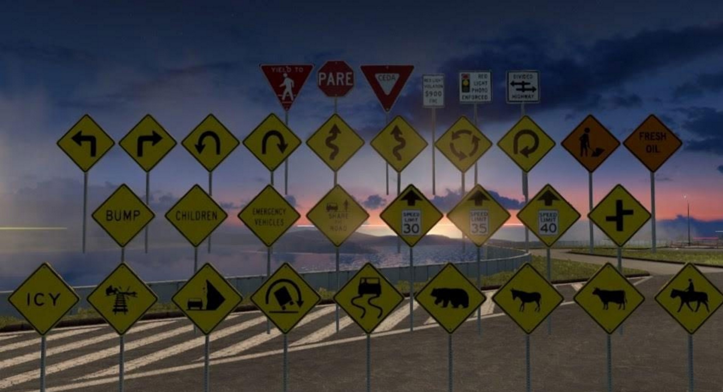 Traffic-Signs-Pack – brand new traffic signs for ATS Mod - ATS Mod ...