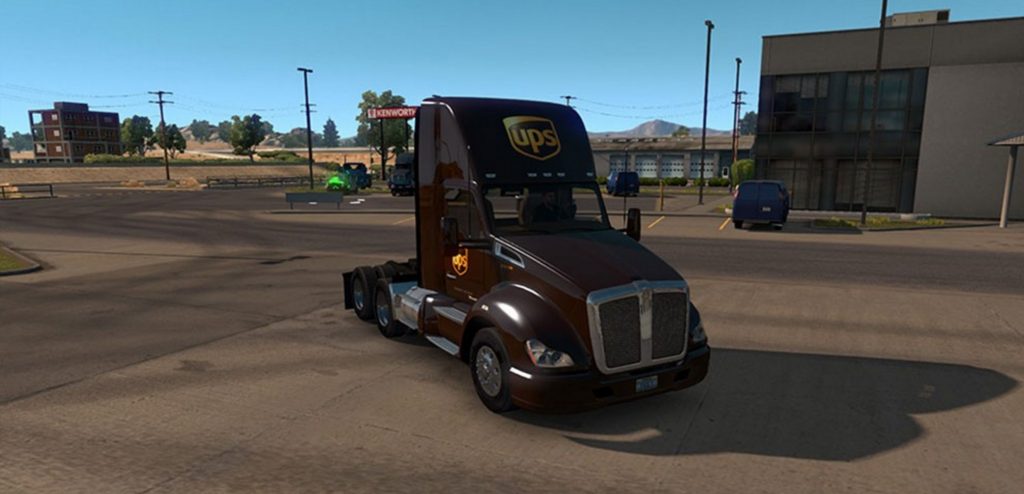 UPS Truck Skin for Day cab Kenworth 680 - ATS Mod | American Truck ...