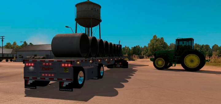 CJD LOG TRAILER V1.44 Mod - ATS Mod | American Truck Simulator Mod
