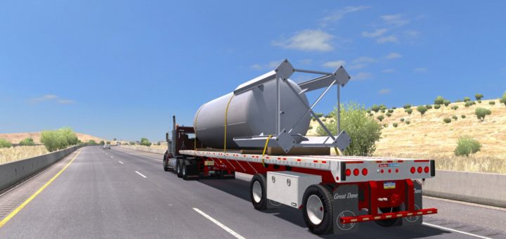 Stainless Blue Reefer Trailer - ATS Mod | American Truck Simulator Mod