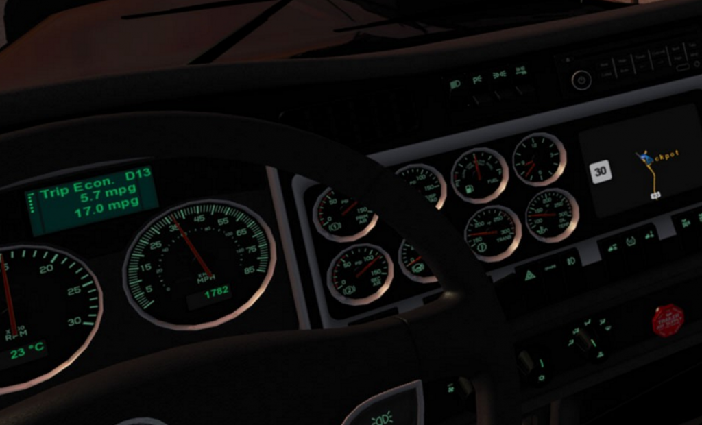 Kenwort W900 Dashboard Mod - ATS Mod | American Truck Simulator Mod