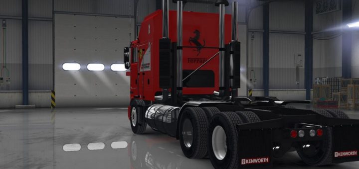 Kenworth W900 Custom Black and Silver Stripe Skin mod - ATS Mod ...