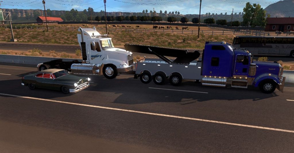 Kenworth W900 Wrecker + Load + Template Truck - ATS Mod | American ...