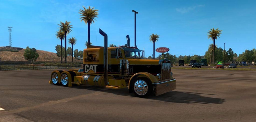 Peterbilt Custom CAT Skin Mod - ATS Mod | American Truck Simulator Mod