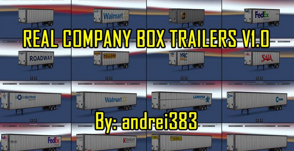 Real Company Box Trailers V1.0 Skin - ATS Mod | American Truck ...