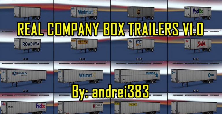 Real Company Box Trailers V1.0 Skin - ATS Mod | American Truck ...