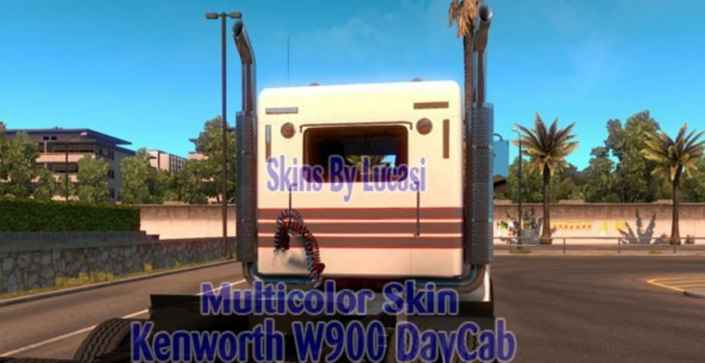 SCS W900 Multicolor Stripes Skin for Day Cab mod - ATS Mod | American ...