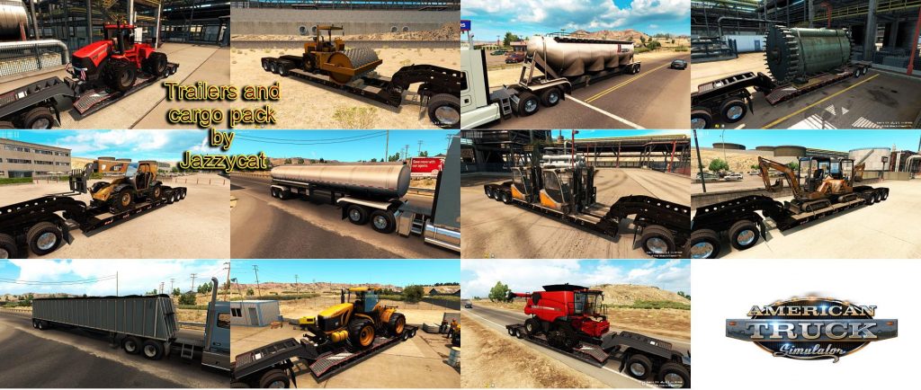 TRAILERS AND CARGO PACK BY JAZZYCAT V1.0 ATS MOD - ATS Mod | American ...