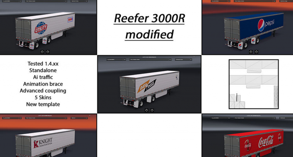 2 trailer Reefer 3000r Standalone and modified ATS - ATS Mod | American ...