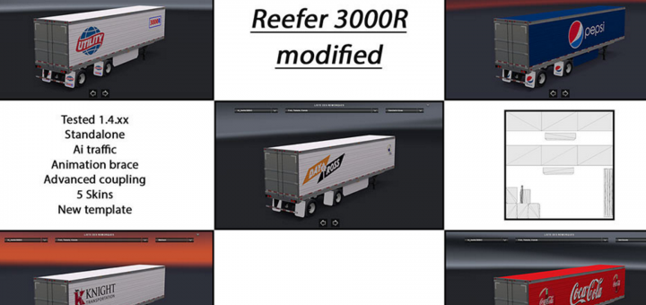 WHITE TRAILER REEFER 3000R LONG MOD ATS - ATS Mod | American Truck ...