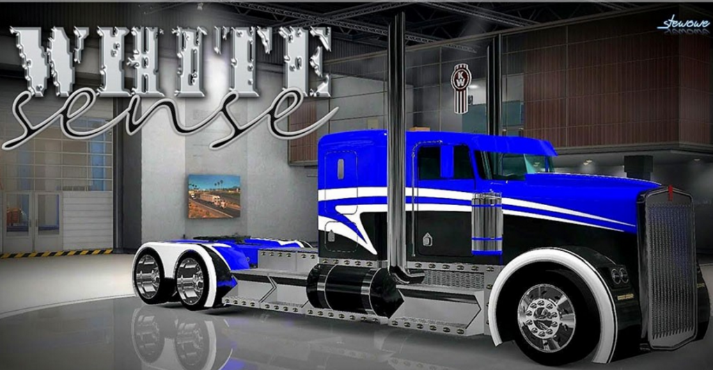 Hot Rod W900 White Sense Skin - ATS Mod | American Truck Simulator Mod