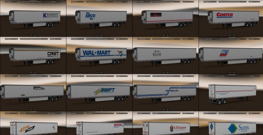 Real Company Box Trailers V2.1 Mod - ATS Mod | American Truck Simulator Mod