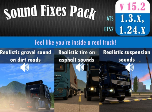 Sound Fixes Pack v 15.2 ATS - ATS Mod | American Truck Simulator Mod