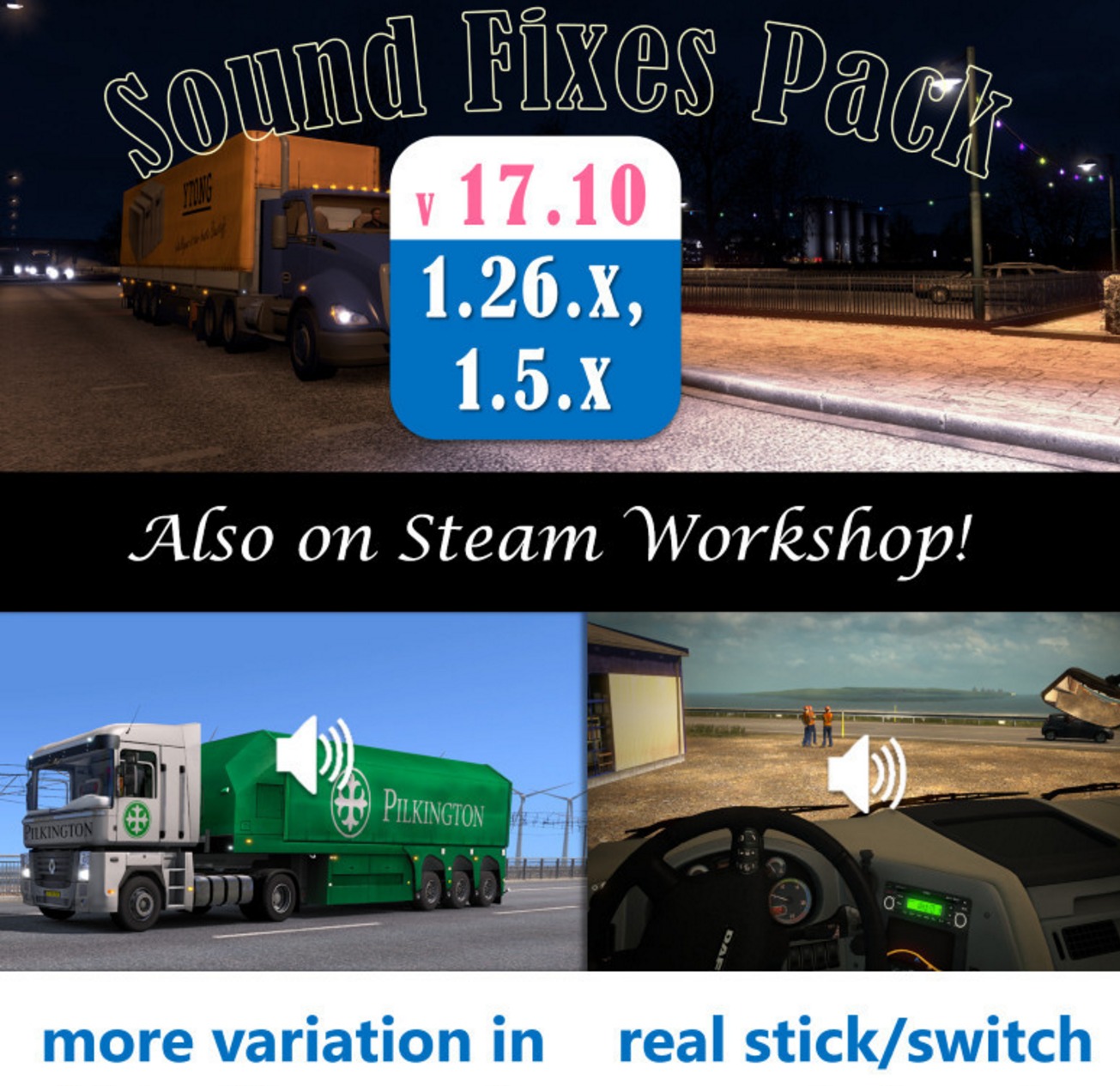 Sound Fixes Pack v 17.10 Mod - ATS Mod | American Truck Simulator Mod