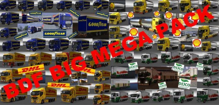TANDEM TRAILERS FROM BDF BIG MEGA PACK V2.0 MOD - ATS Mod | American ...