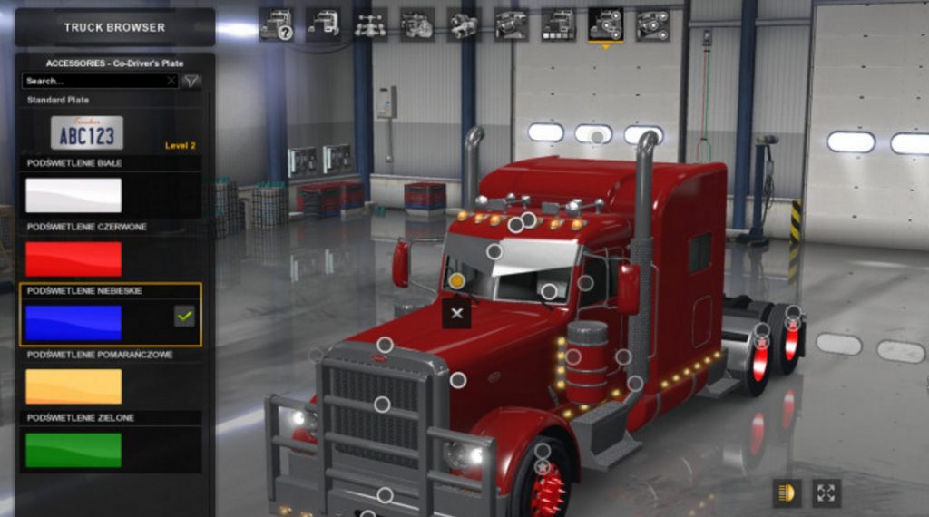 The cabin lights ATS 1.5.x mod - ATS Mod | American Truck Simulator Mod