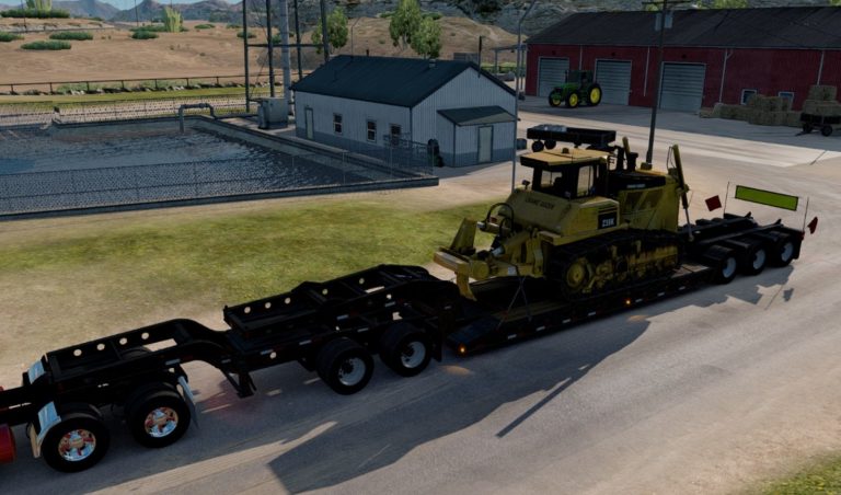 Oversized Trailer Magnitude 55l with load Bulldozer ATS mod - ATS Mod ...