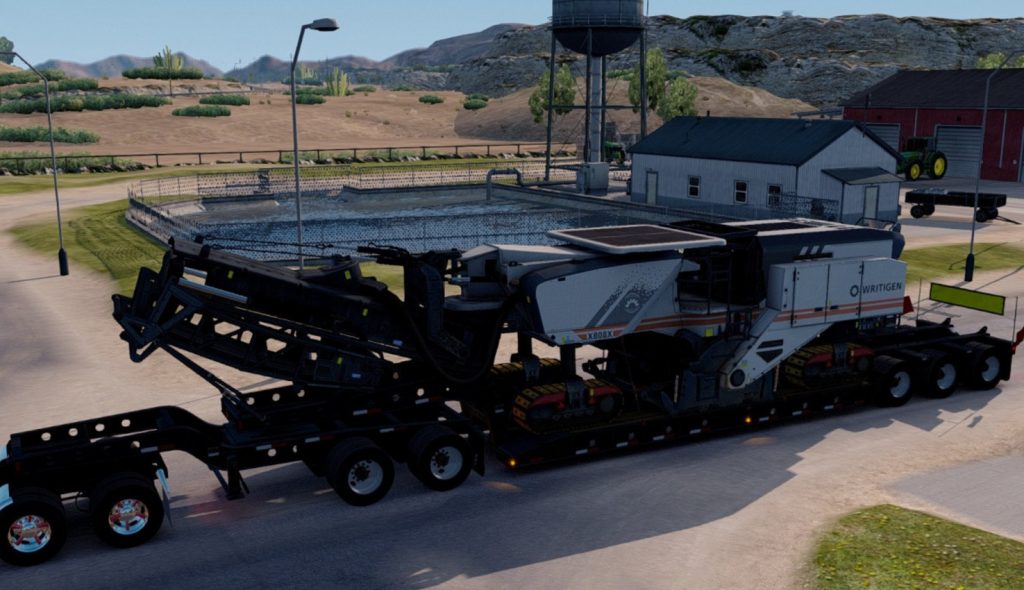 Oversized Trailer Magnitude 55l with load Milling Machine ATS mod - ATS ...