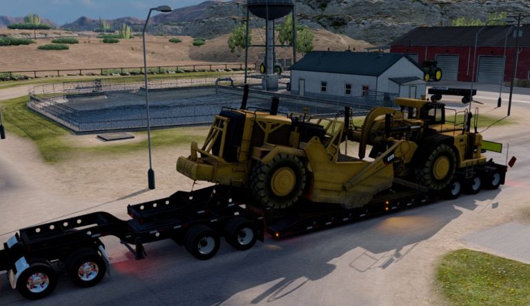 Oversized Trailer Magnitude 55l with load Scraper ATS mod - ATS Mod ...