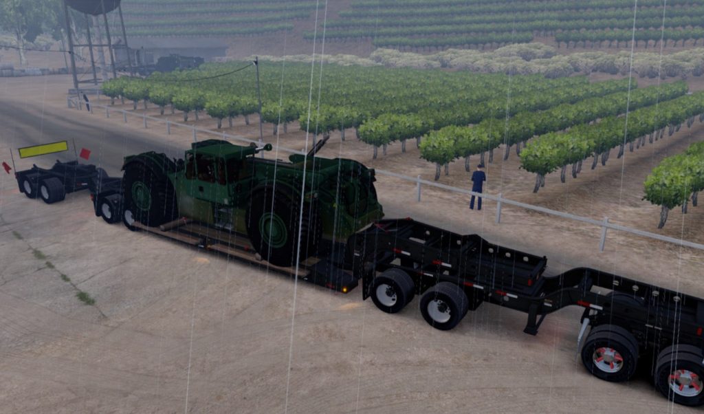 Long Oversized Trailer Magnitude 55l with a Load Chassis Reach Stacker ...