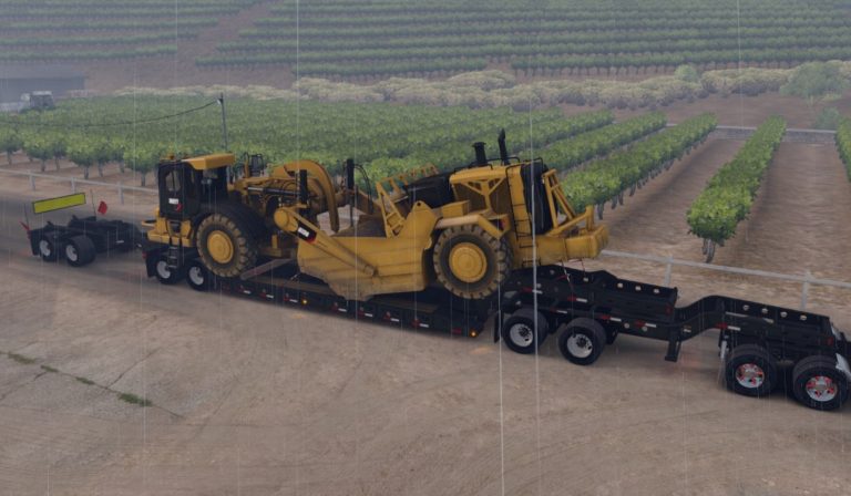 Long Oversized Trailer Magnitude 55l with a Load Scraper Trailer Mod ...