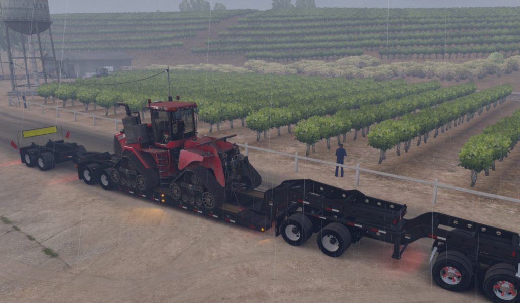 Long Oversized Trailer Magnitude 55l with a Load Tractor Trailer Mod ...