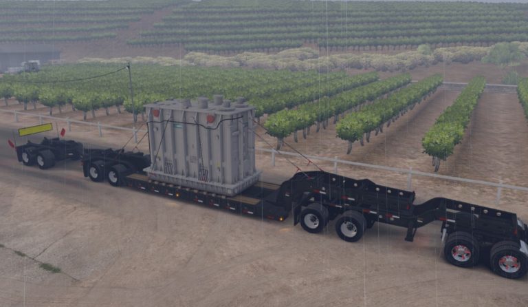 Long Oversized Trailer Magnitude 55l with a Load Transformer Trailer ...