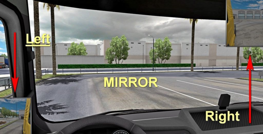 Reverse & L-R Mirrors 01 ATS - ATS Mod | American Truck Simulator Mod