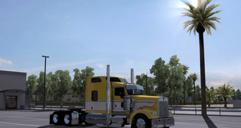 Yellow Boss Kenworth W900 Truck Skin mod - ATS Mod | American Truck ...