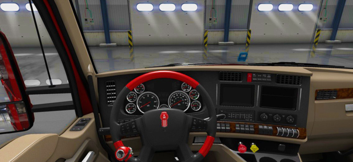 Kenworth T680 RedX Steering Wheel – Standalone mod ATS Interior Mod ...