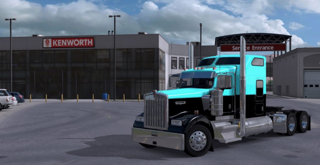 Kenworth W900 Light Blue Black Mod Truck Skin - ATS Mod | American ...