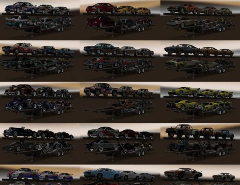FlatOut 2 Car Transporter Cargo Trailer Pack - ATS Mod | American Truck ...