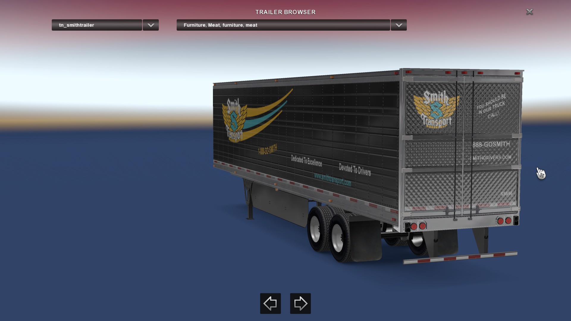 Smith Transport – REEFER3000R – Re-Done Trailer skin - ATS Mod ...