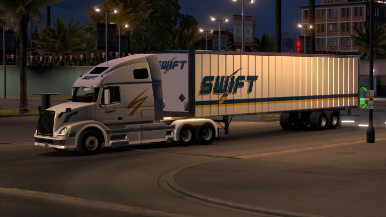 Swift Transport Box Long Trailer Skin - ATS Mod | American Truck ...