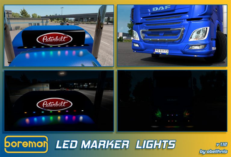 ATS Boreman LED Marker Lights v 1.12 [1.30] - ATS Mod | American Truck ...