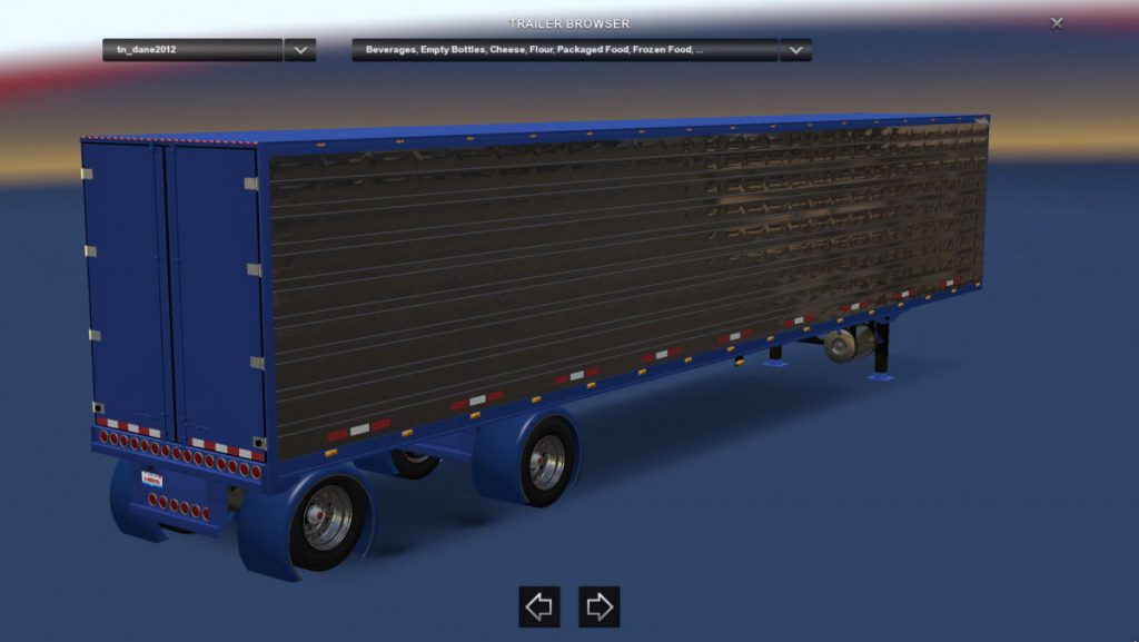 Stainless Blue Reefer Trailer - ATS Mod | American Truck Simulator Mod