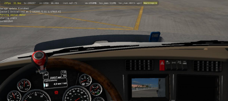 Rear view camera in GPS for ATS - ATS Mod | American Truck Simulator Mod