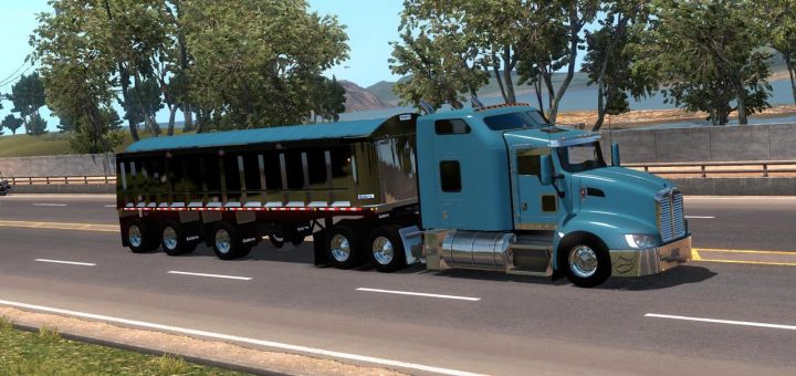 Temisko Quad Axle Log Trailer 1.40 Mod - ATS Mod | American Truck ...