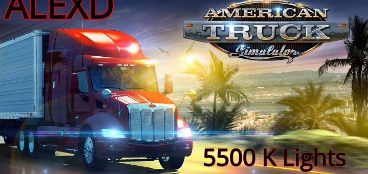 ALEXD 5500K Reverse Light v1.1 Mod - ATS Mod | American Truck Simulator Mod