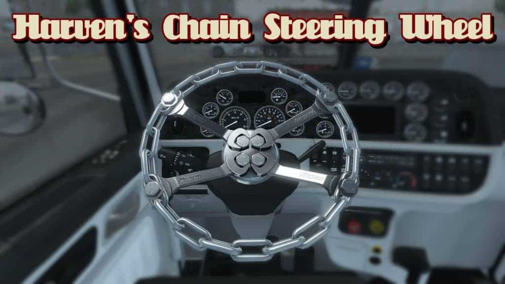 Chain steering wheels 1.35 Mod - ATS Mod | American Truck Simulator Mod
