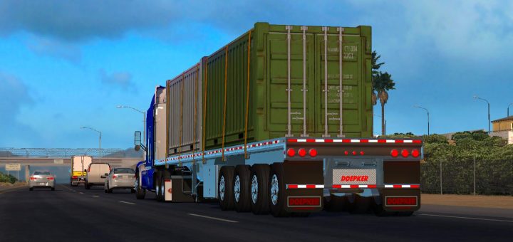 Long Oversized Trailer Magnitude 55l with a Load Chassis Reach Stacker ...