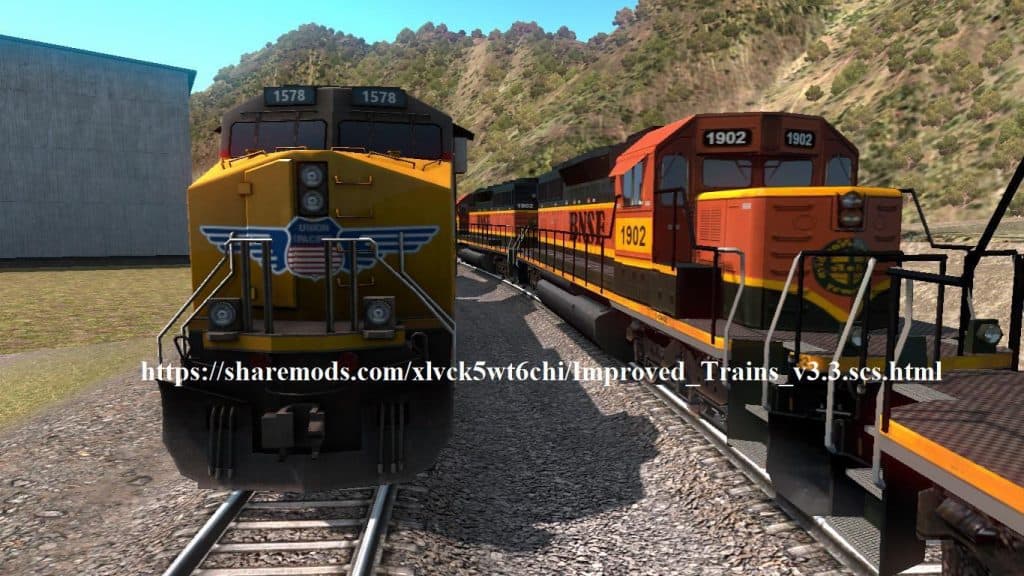 Improved Trains for ATS v3.3.1 Mod - ATS Mod | American Truck Simulator Mod