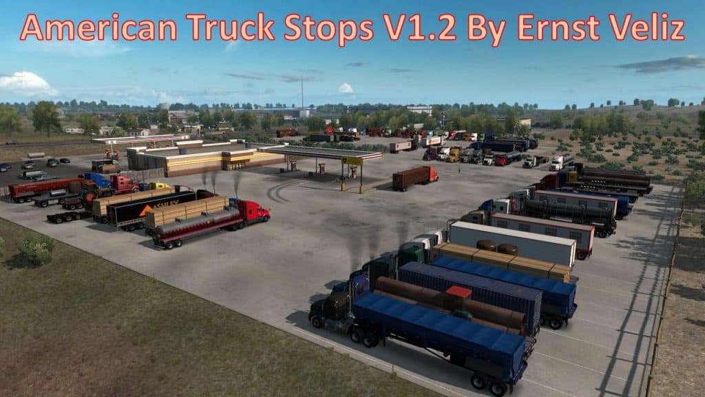American Truck Stops v1.2 Mod - ATS Mod | American Truck Simulator Mod