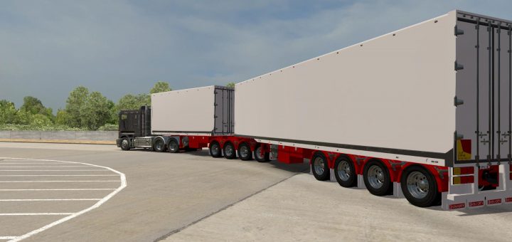 Lowboy trailers by Eddie Yantz v1.53 Mod - ATS Mod | American Truck ...