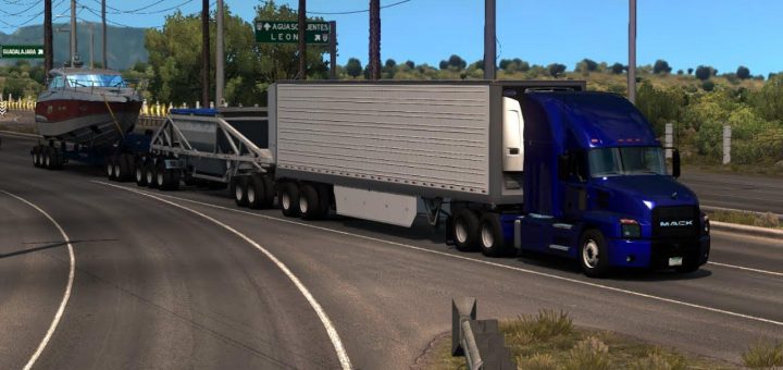 Oversized Trailer Magnitude 55l with load Tractor ATS mod - ATS Mod ...