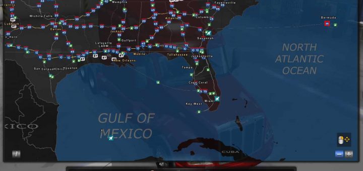 Fullscreen Map v1.40 Mod - ATS Mod | American Truck Simulator Mod